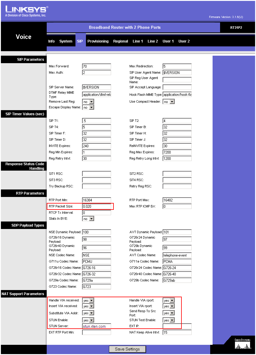 VoIP Fan - Setting up a Linksys RT31P2 and WRT54GP2 for CIA/3WEB