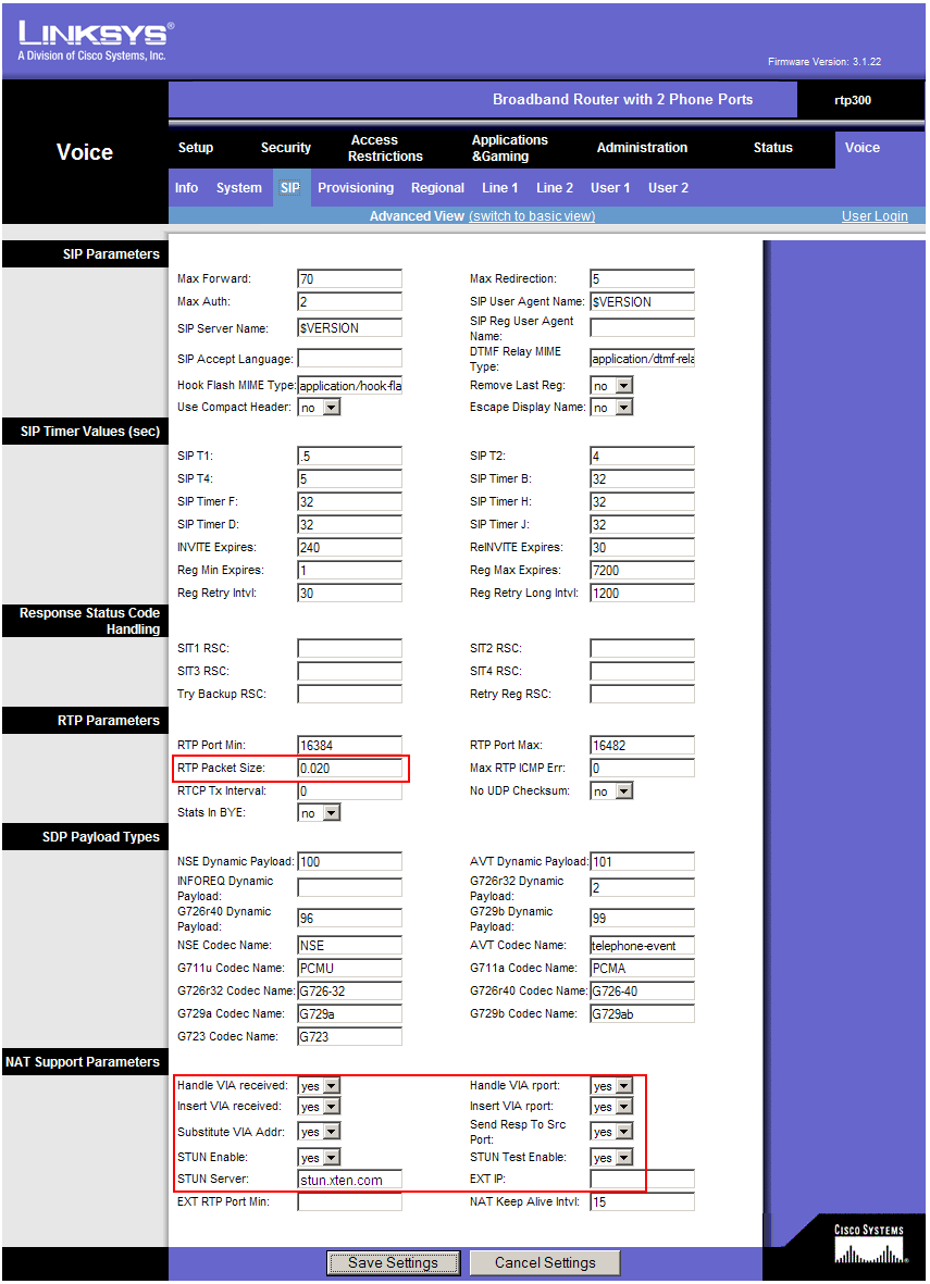 VoIP Fan - Setting up a Linksys RTP300 or WRTP54G for CIA/3WEB